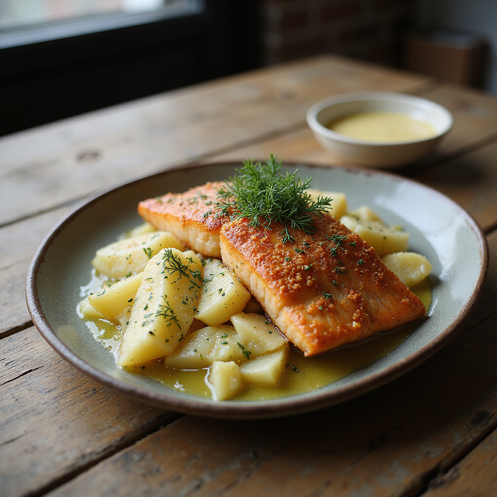 Gordon Ramsay's Crispy Salmon with Crushed Potatoes Recipe: Restaurant ...