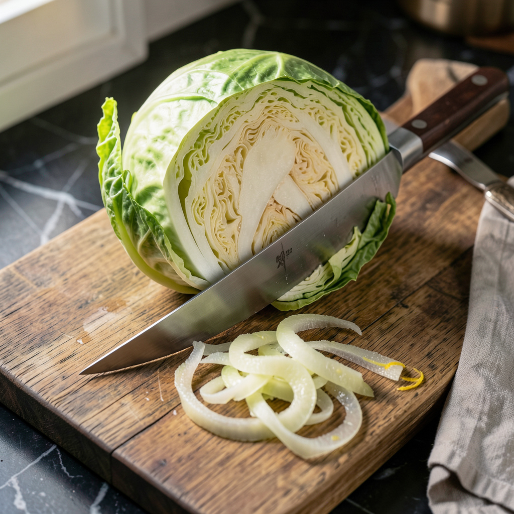 How to Thinly Slice Cabbage: The Knife Skills Trick for Perfect Slaw ...