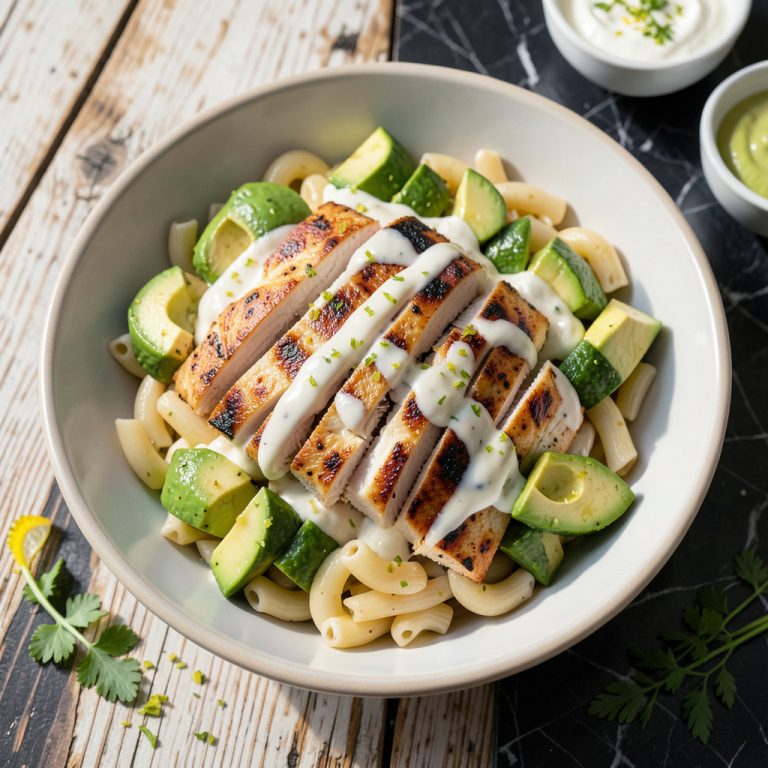 California Chicken Cafe Pasta Salad Recipe: Copycat Creamy Avocado ...
