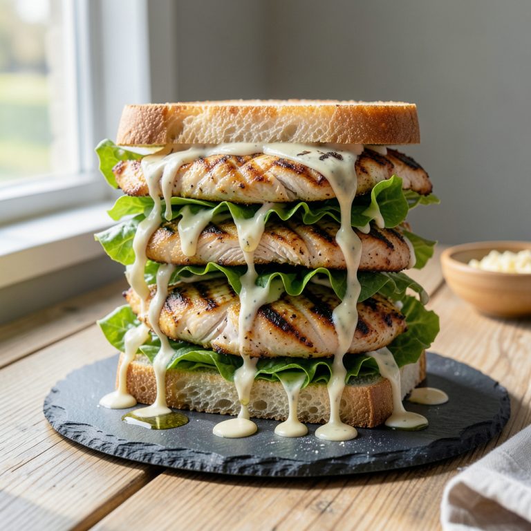 Chicken Caesar Salad Sandwich Recipe: Crispy Romaine and Parmesan ...