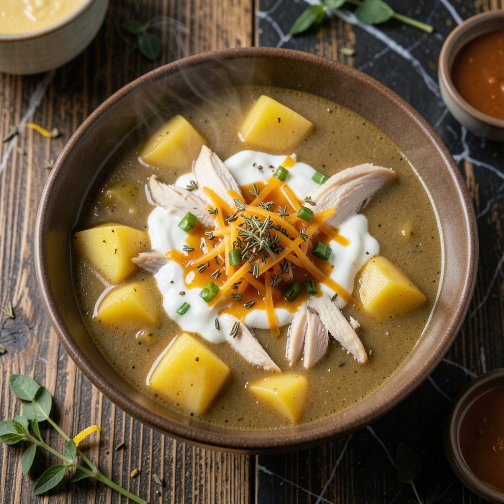 Chicken Salad Chick Potato Soup Recipe: Creamy Loaded Baked Potato ...