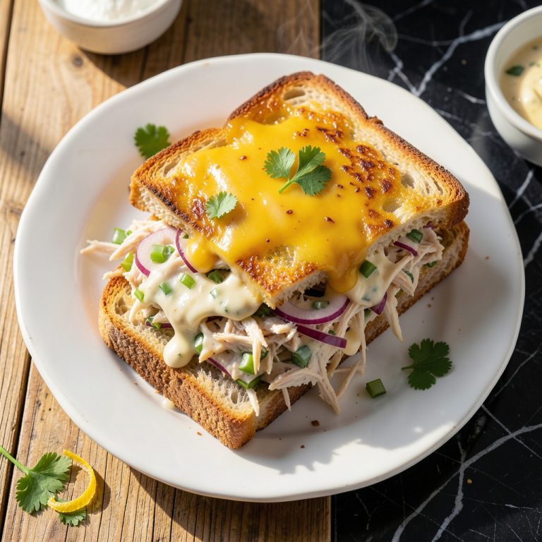 Chicken Salad Melt Recipe: Toasted Bread With Gooey Cheese - Daily ...