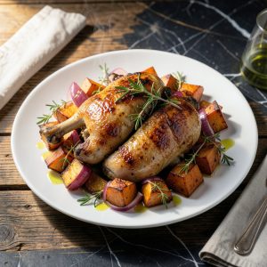 Chicken Thigh Sweet Potato Recipe: Sheet Pan Autumn Feast - Daily ...