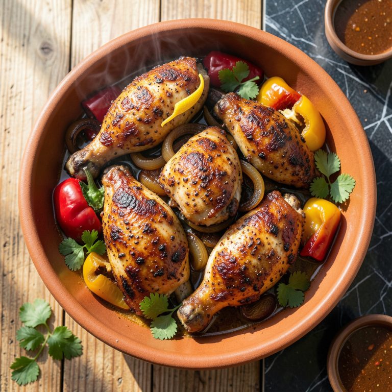 Chicken Thighs Mexican Recipe: Smoky Adobo Flavor With Charred Peppers ...