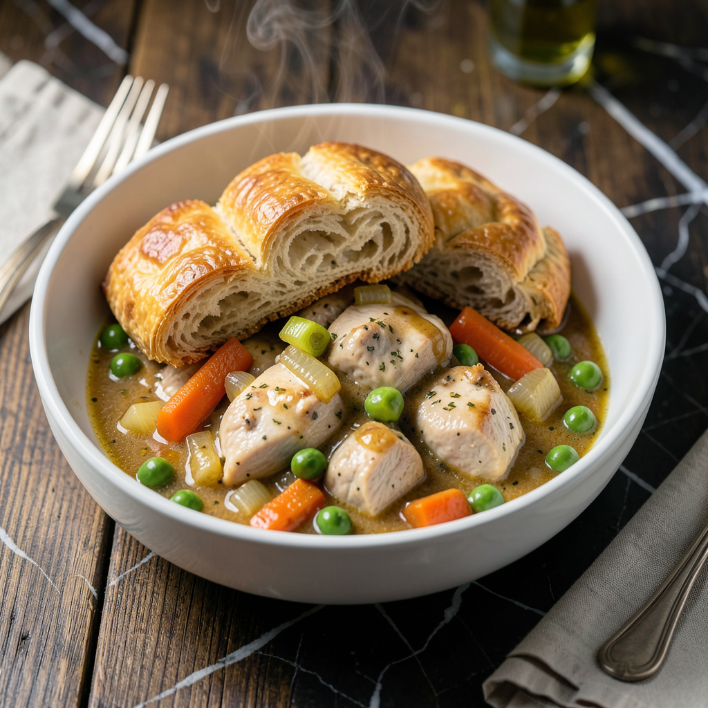 Crockpot Chicken Pot Pie Recipe With Biscuits: Fluffy Topped Comfort in ...