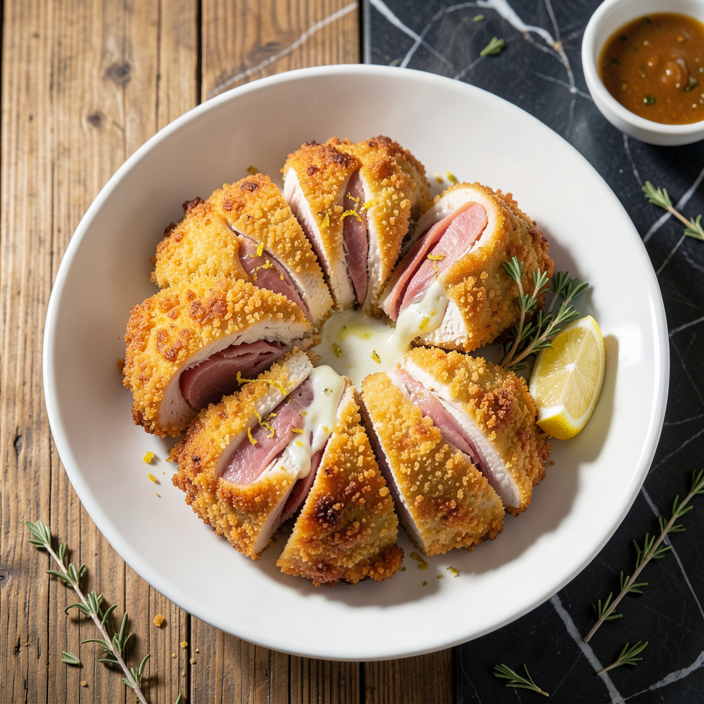Gluten Free Chicken Cordon Bleu Recipe: Crispy Ham and Swiss Roll-Ups ...