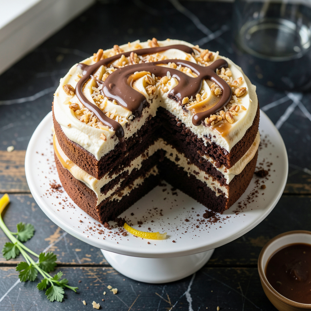 Paula Deen's German Chocolate Cake Recipe: Decadent Coconut-Pecan ...