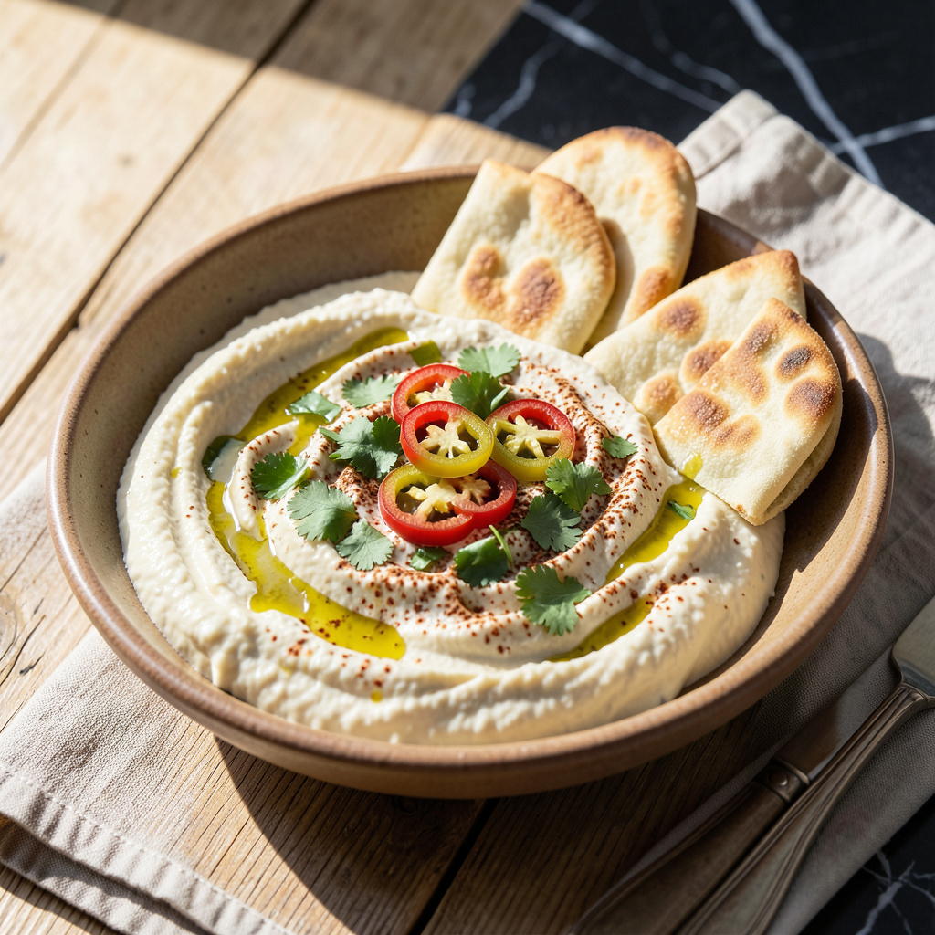 Pita Jungle Cilantro Jalapeño Hummus Recipe: Zesty Restaurant-Style Dip ...