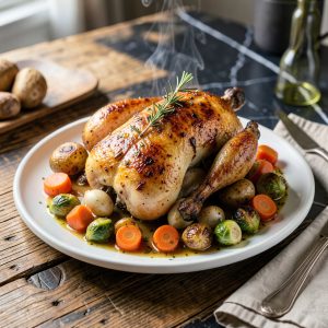 Roast Chicken Dinner Recipe: Herb-Roasted Perfection With Crispy Skin ...