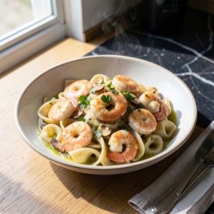 Shells Shrimp Pasta Recipe: Garlic Butter Sauce With Plump Shrimp ...